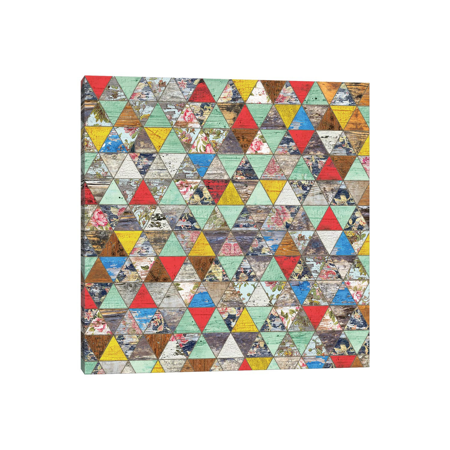 East Urban Home Rustic Geometry I by Diego Tirigall - Wrapped Canvas Painting | Wayfair